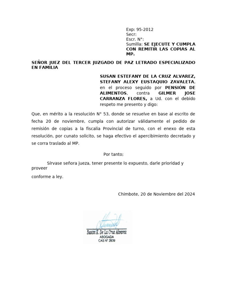 Stefany - Remitan Copias Al Mp. | PDF
