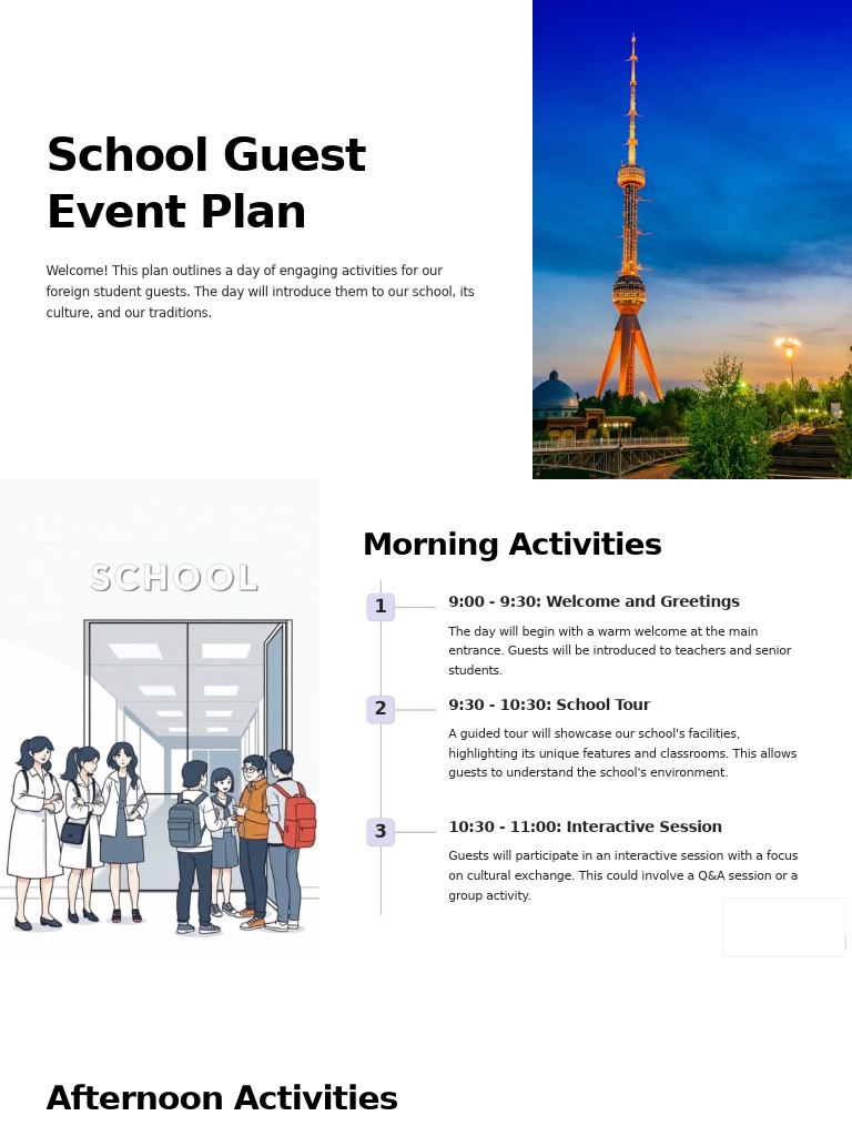School Guest Event Plan | PDF