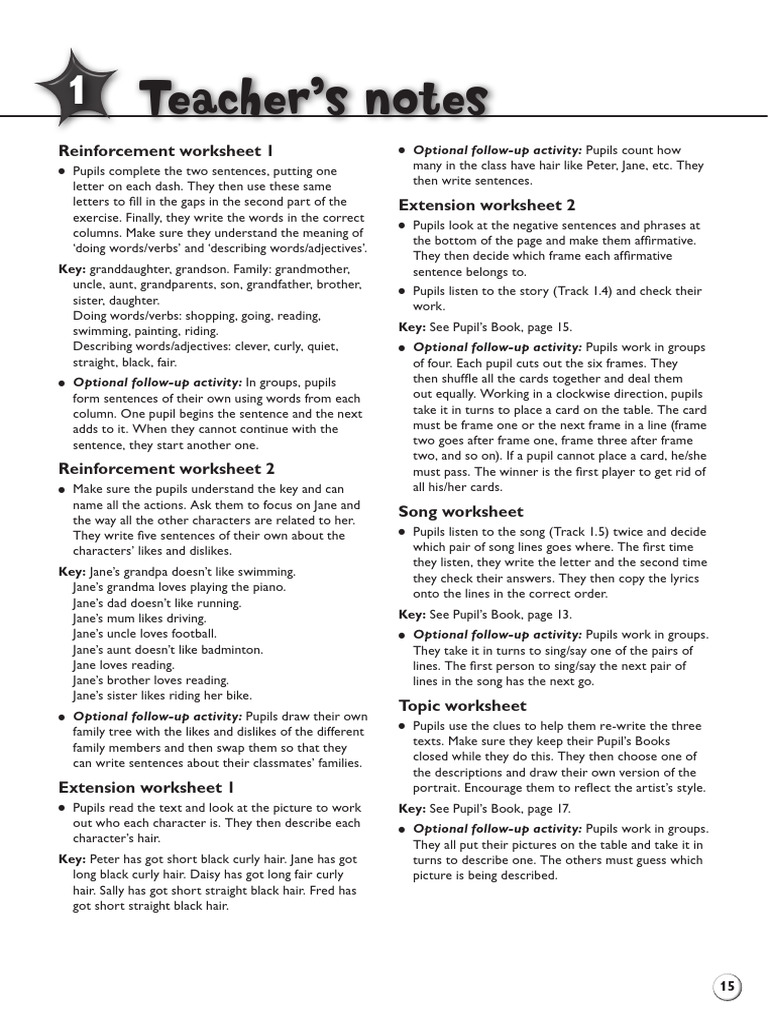 KB - 3 - Unit 1 - Teacher - Notes | PDF | Languages | Foreign Language ...