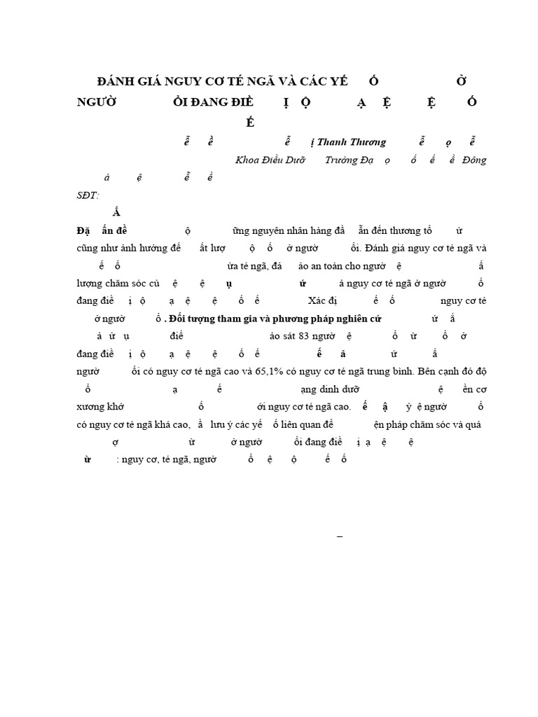 Nguy Cơ Té Ngã Full Text Final 27-09-24 | PDF