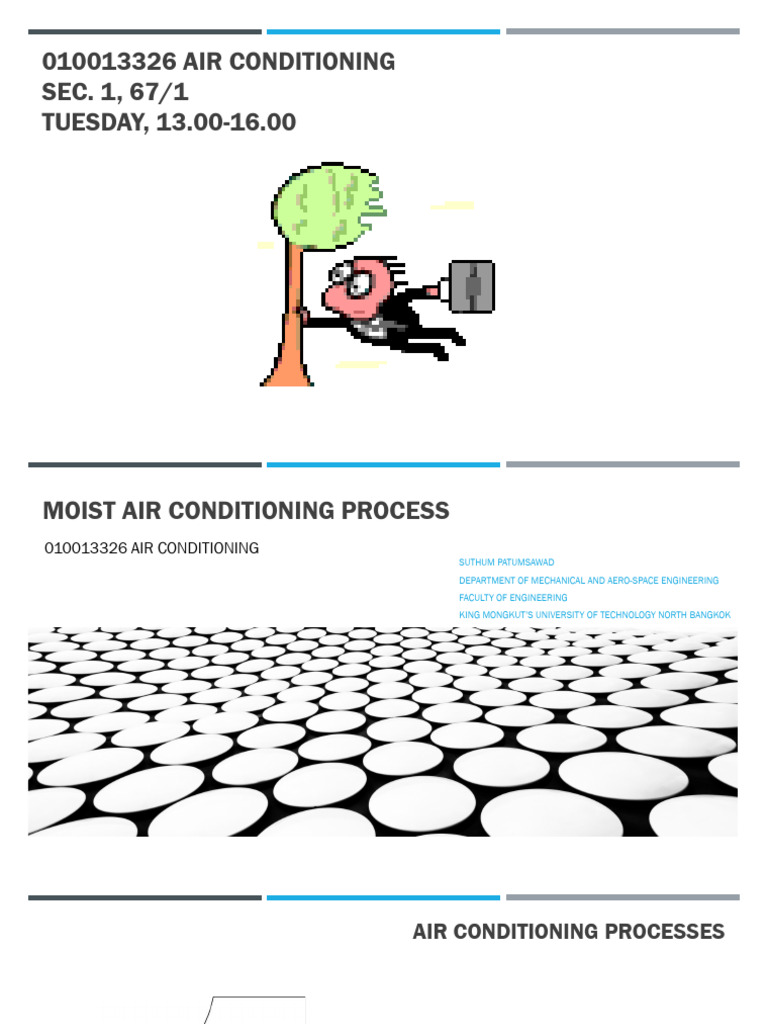 LECT.03 MoistAirCond - Process | PDF | Humidity | Air Conditioning