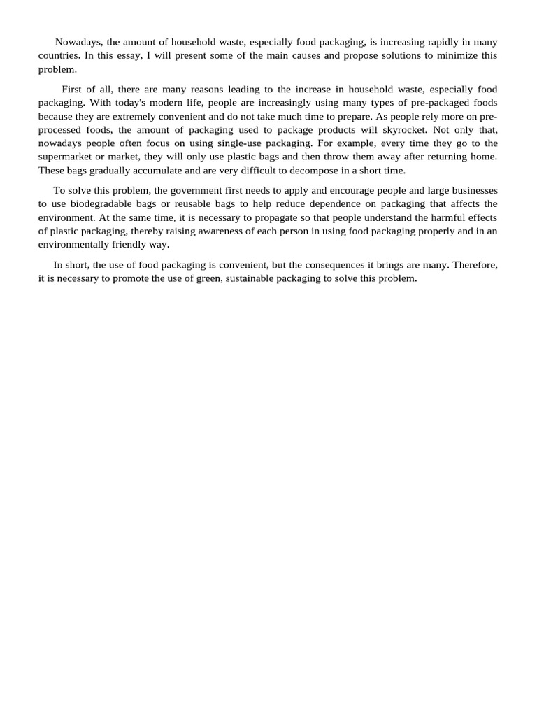 Reduce Household Waste: Solutions | PDF