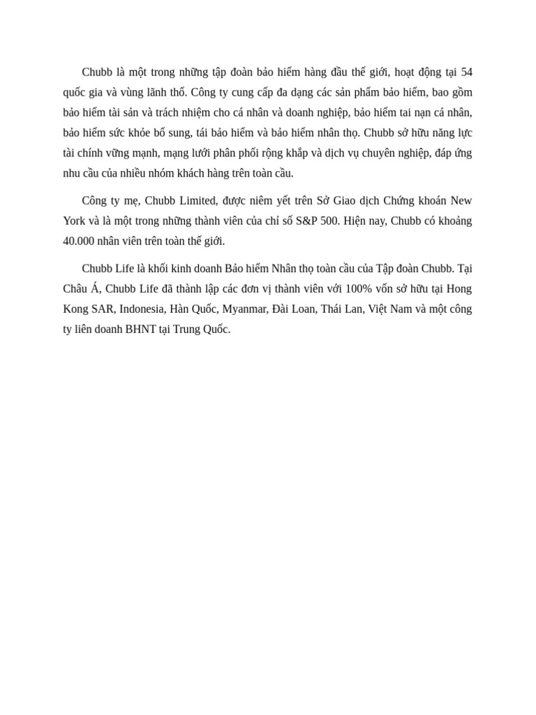 Chubb | PDF