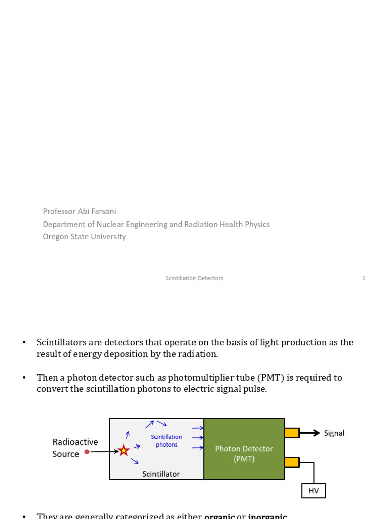 Scintillation Detectors | PDF | Fluorescence | Gamma Ray