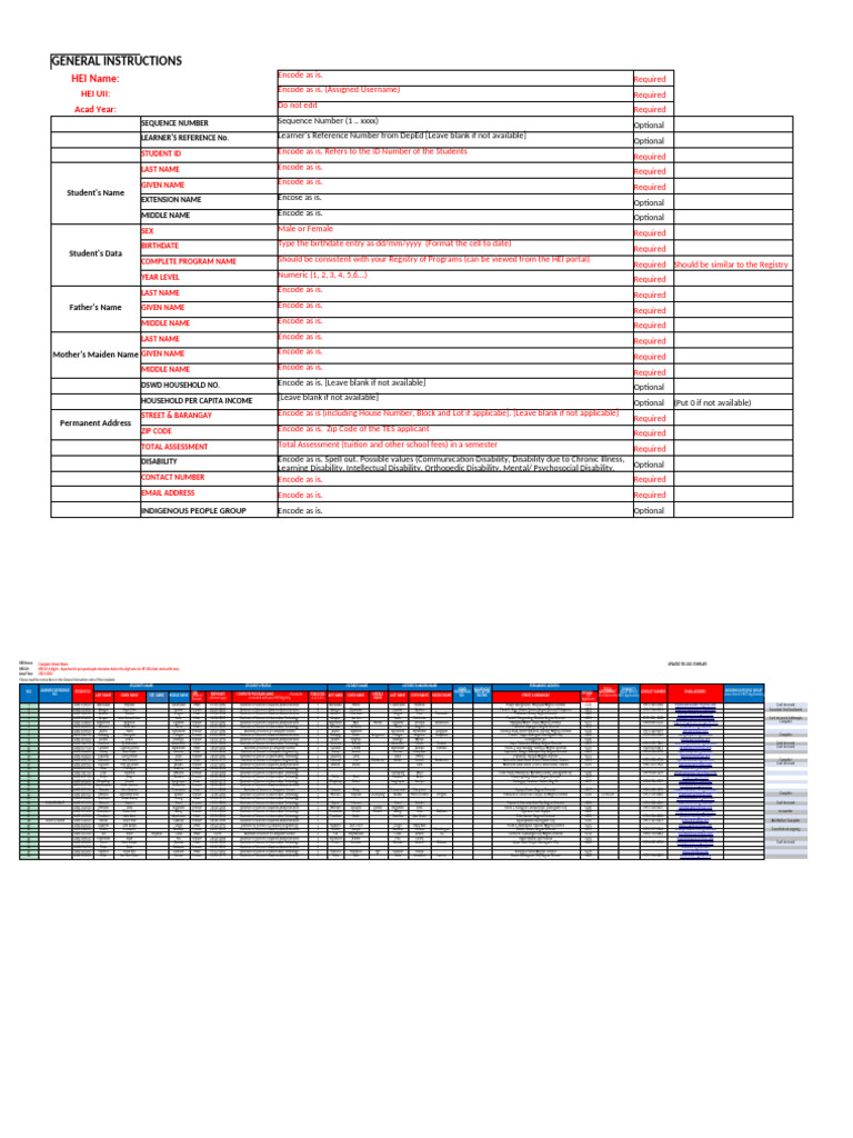 TES - Template - 2021 - 2022 New Edited Dec 12 | PDF | Disability