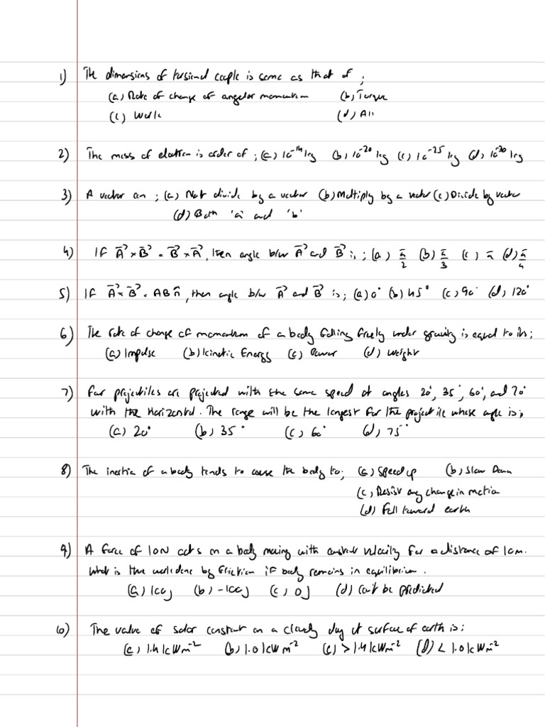 Net Engineering - 1 - Physics PDF | PDF | Rotation | Quantity