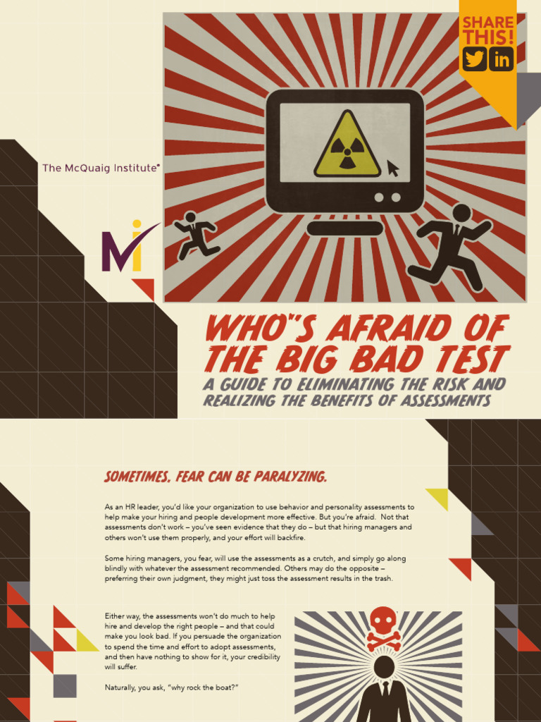Who Is Afraid of The Big Bad Test - Eliminating The Risk and Realizing ...