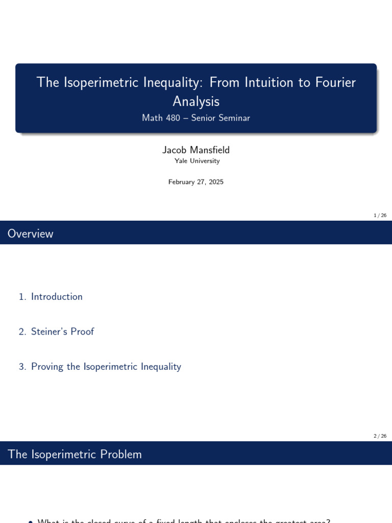 Isoperimetric Inequality Mellon Forum | PDF | Area | Fourier Series