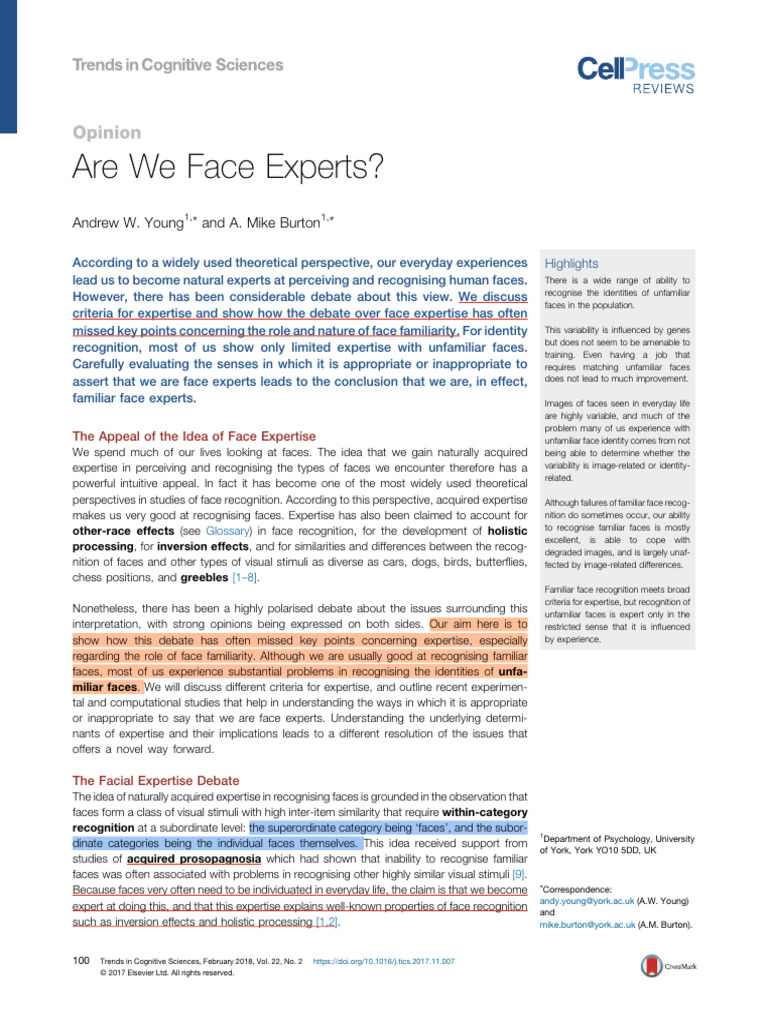 Are We Face Experts | PDF | Principal Component Analysis | Experience
