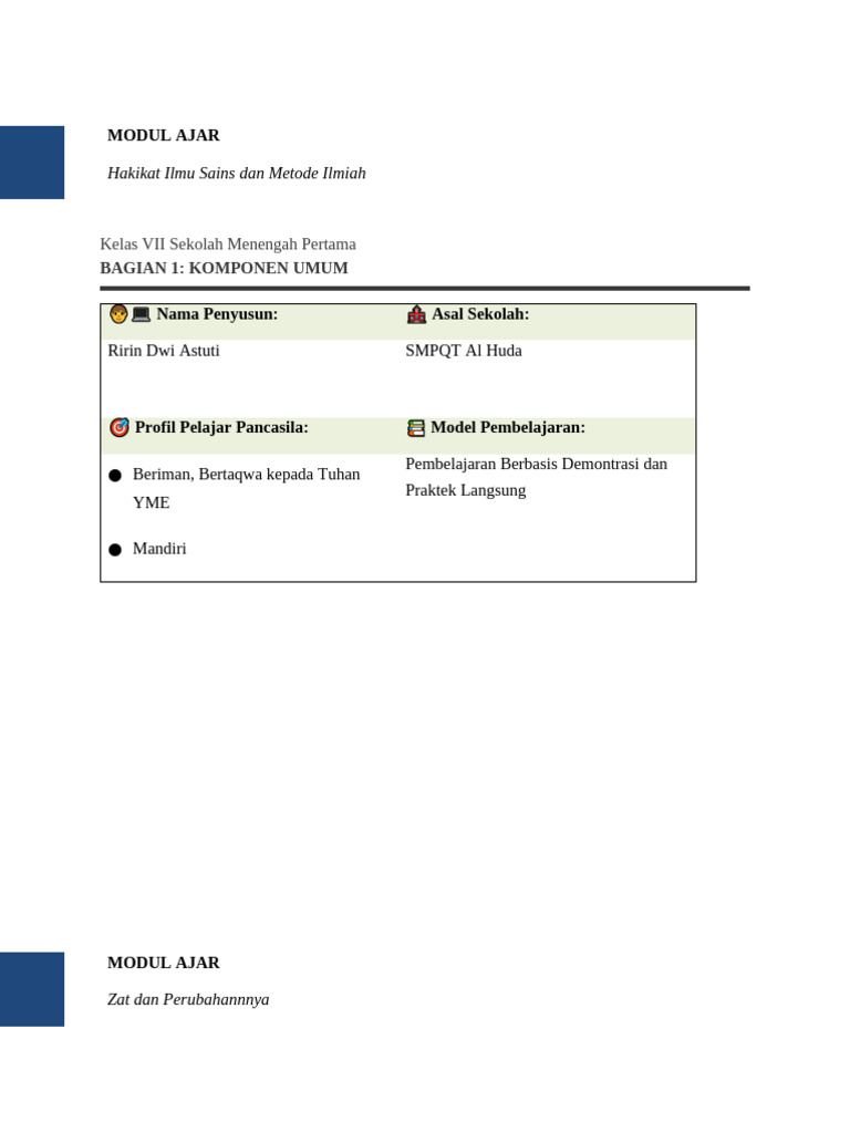 Modul Ajar IPA Ririn | PDF