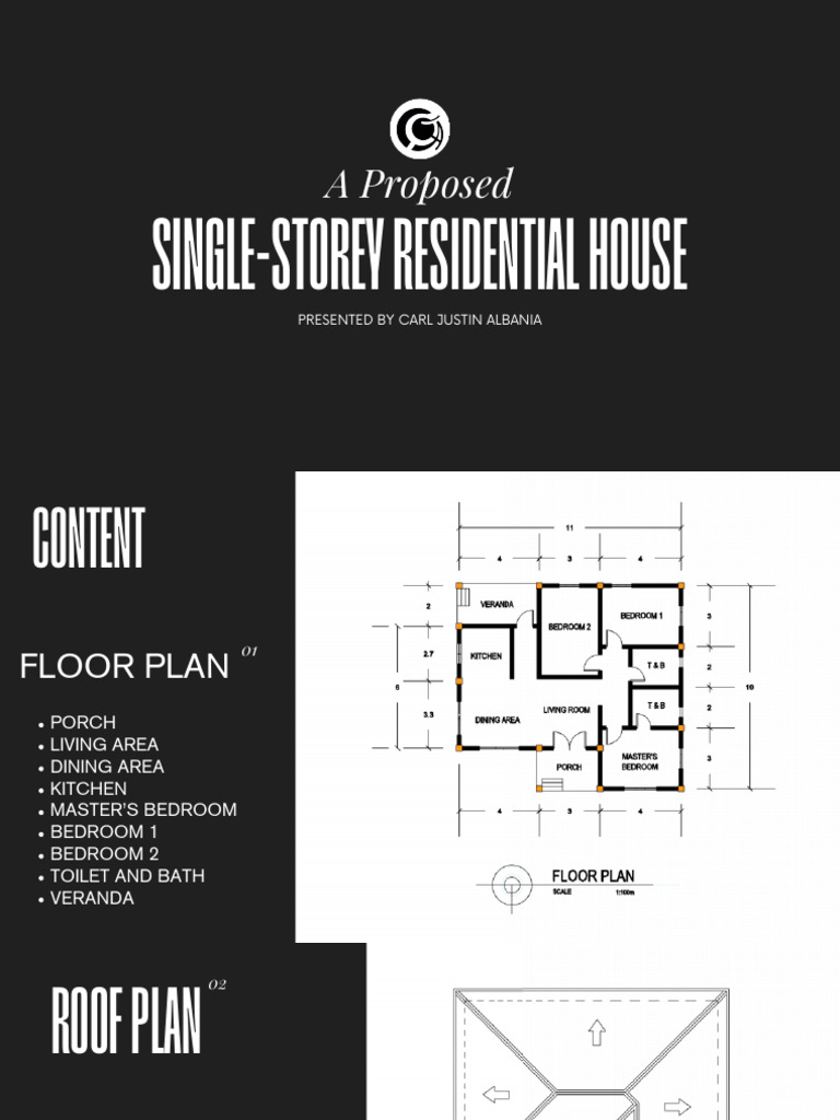 Carl Justin Albania Proposed Single Storey Res | PDF | Room | Kitchen