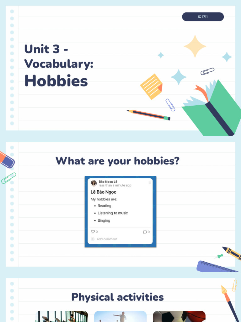 Unit 3_ Hobbies (1) | PDF