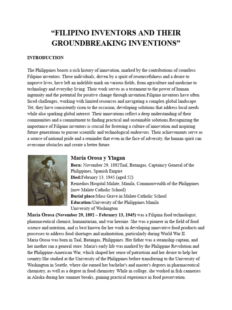 The 3 Filipino Inventors | PDF