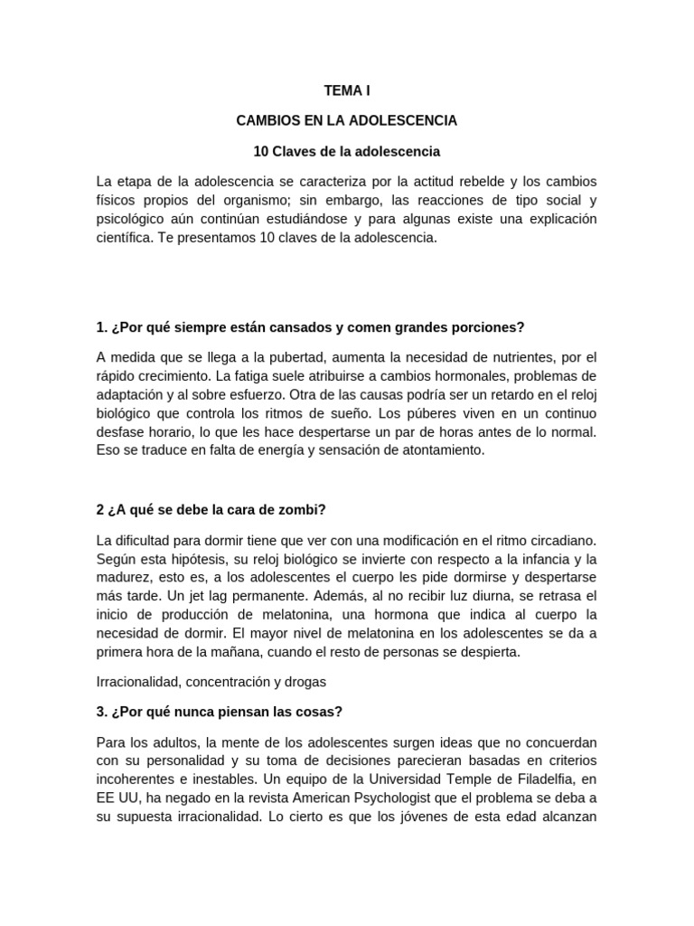 Anatomia Final | PDF | Aprendizaje | Adolescencia