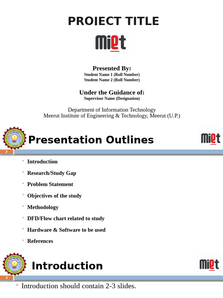 IT Project Presentation Guidelines | PDF