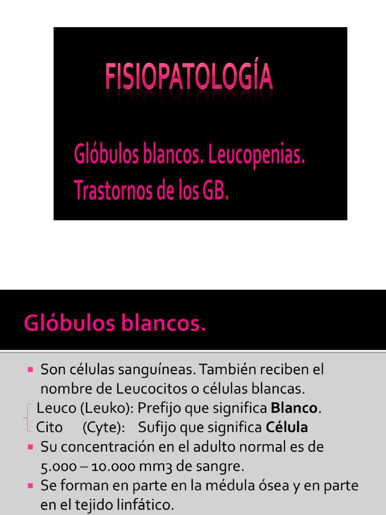 Trastonos de Los Globulos Blancos | PDF