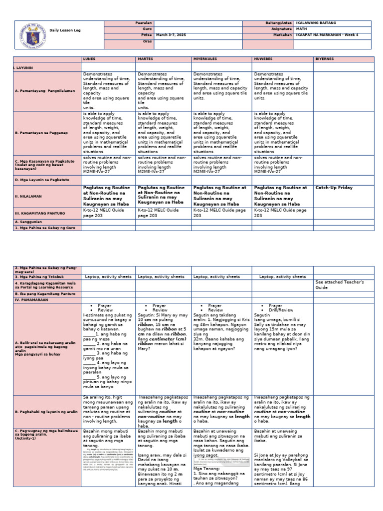 Q4-Week4-Dll-Math 2 | PDF