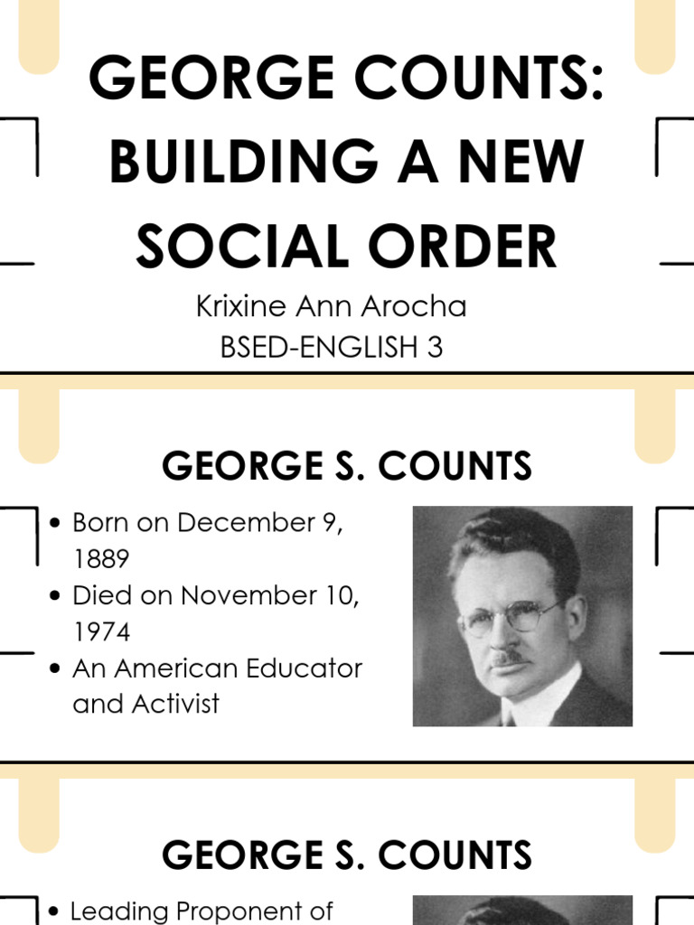 George Counts Building New Social Order | PDF
