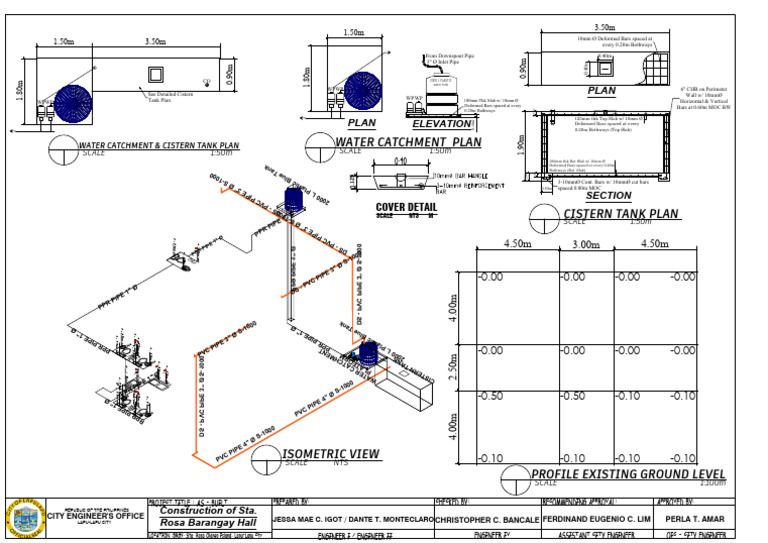 Asbuilt Plan Construction of Sta Rosa Brgy Hall | PDF | Fresh Water | Water Supply