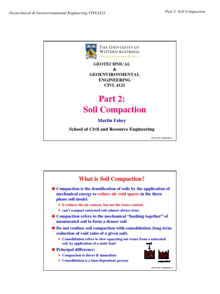 Soil Comp Action | PDF | Soil | Geotechnical Engineering