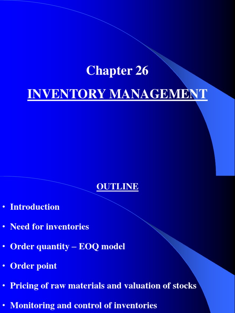 Chapter 29 Inventory Management Pdf Inventory Demand