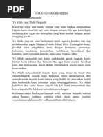 Teks Doa Upacara Bendera Hari Senin | PDF