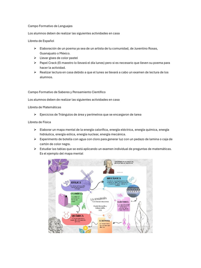 Actividades de Tarea de Segundo Grado | PDF