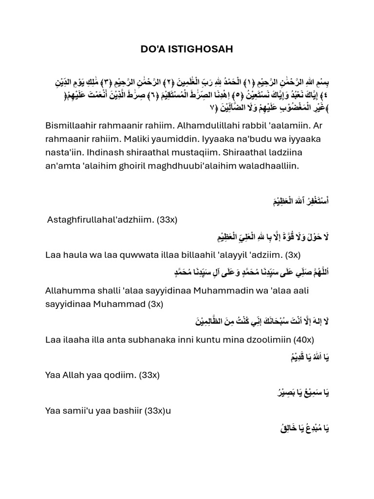 Istighosah | PDF