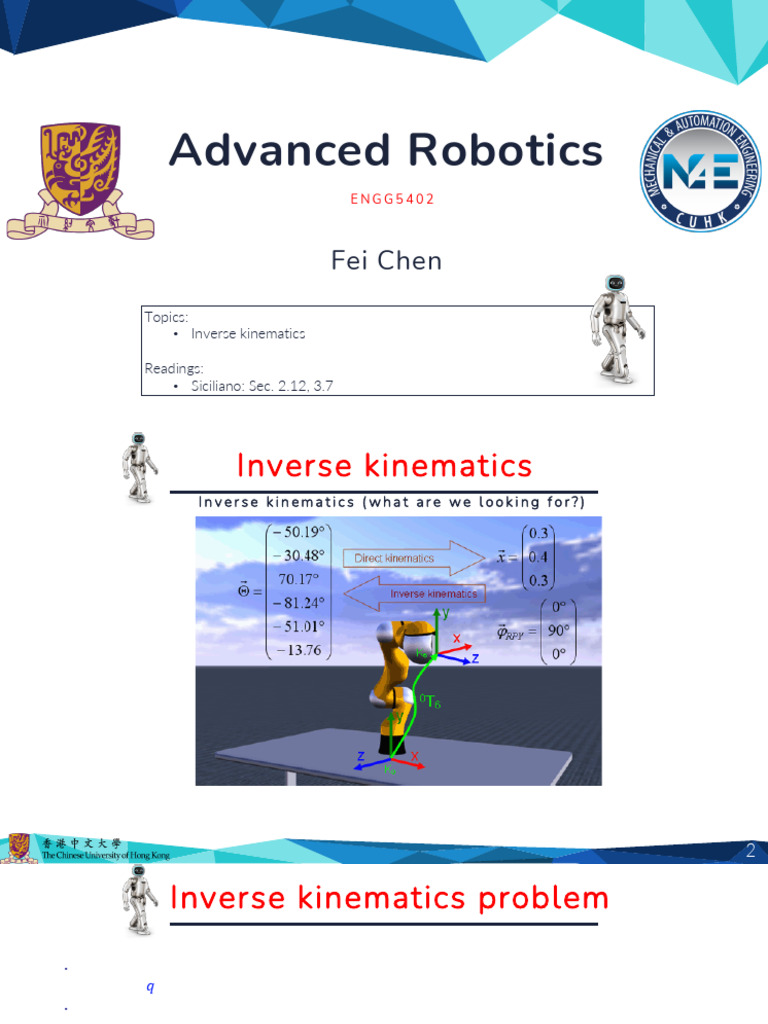 Inverse Kinematics in Robotics | PDF | Numerical Analysis | Equations