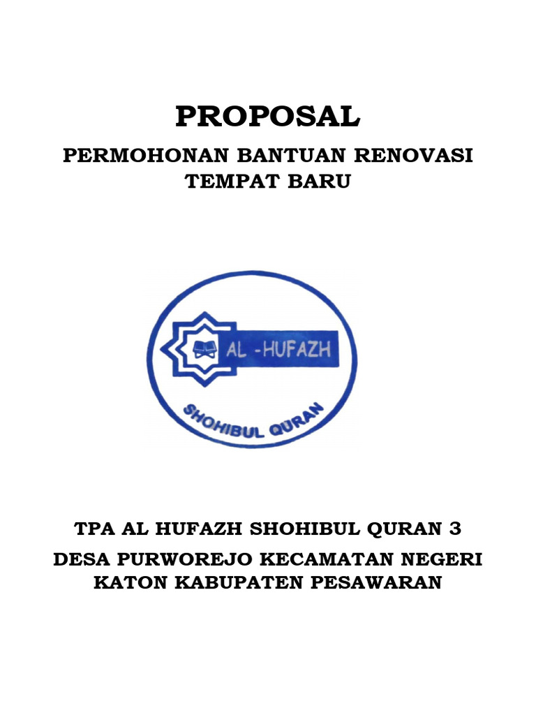 PROPOSAL RENOVASI TPA AL HUFAZH 3pdf | PDF