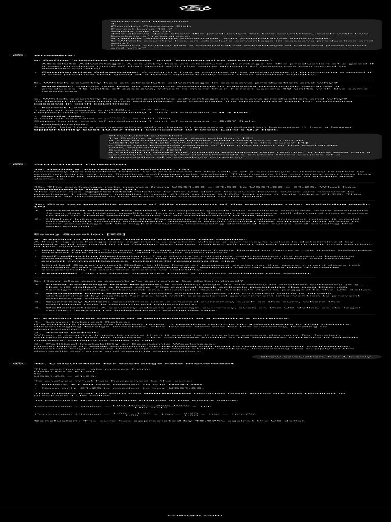 Absolute and Comparative Advantage | PDF