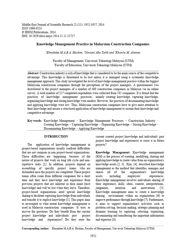 MCM Selected Paper1 | PDF | Knowledge | Knowledge Management