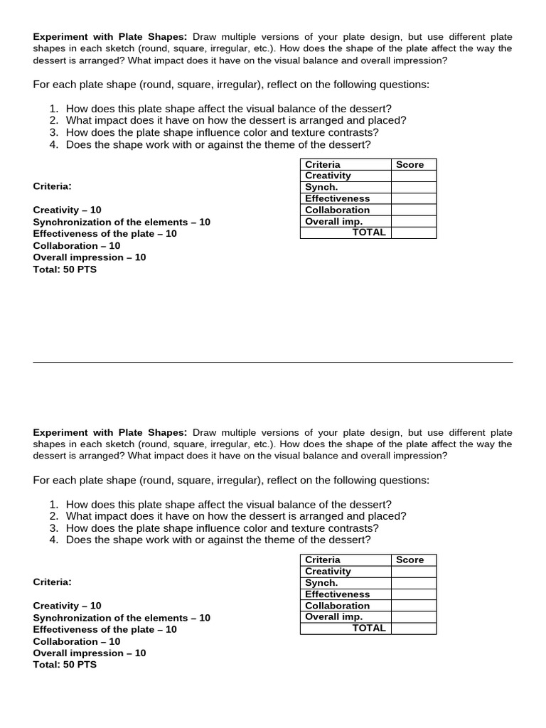 Experiment With Plate Shapes | PDF