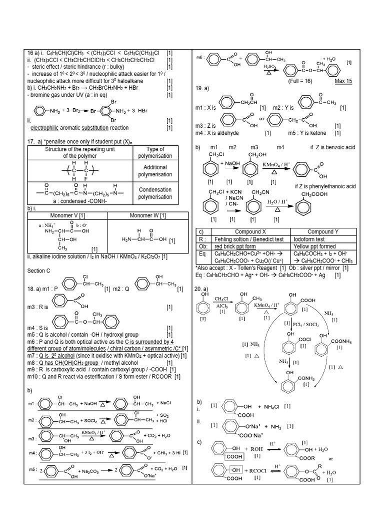 STPM 2012/13 Chemistry Sem 3 Marking Scheme | PDF