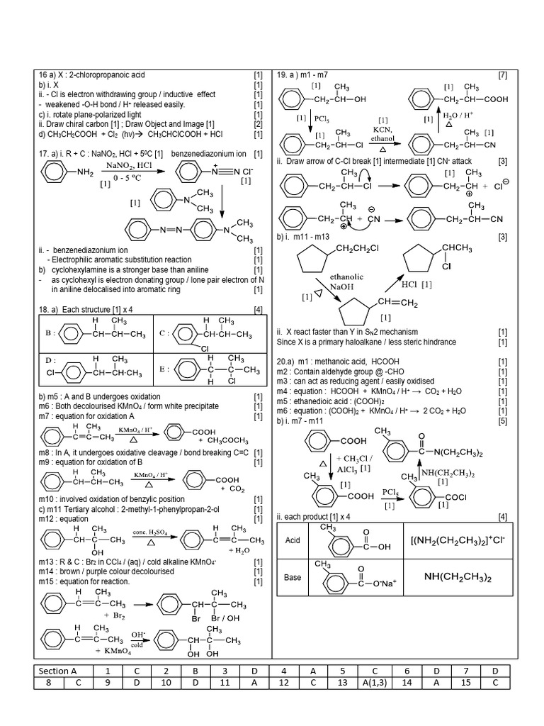 STPM 2014 Chemistry Sem 3 Marking Scheme | PDF | Unit Processes ...