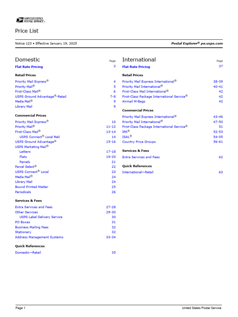 Notice 123 | PDF | United States Postal Service | Mail