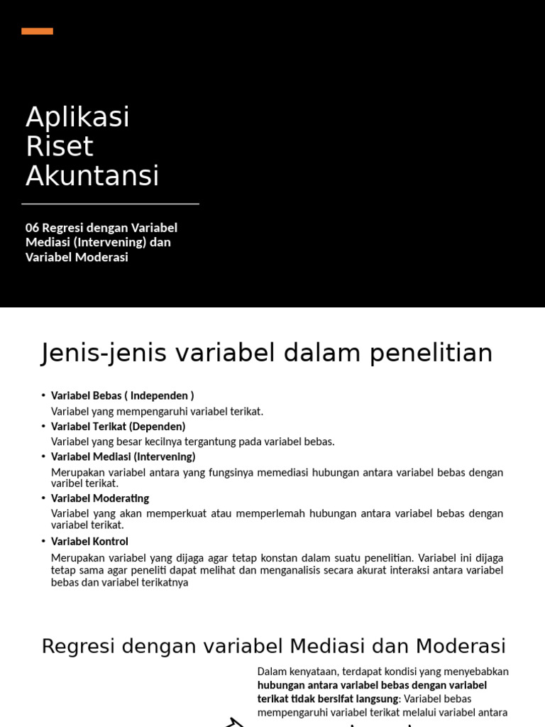 Regresi Mediasi dan Moderasi dalam Penelitian | PDF