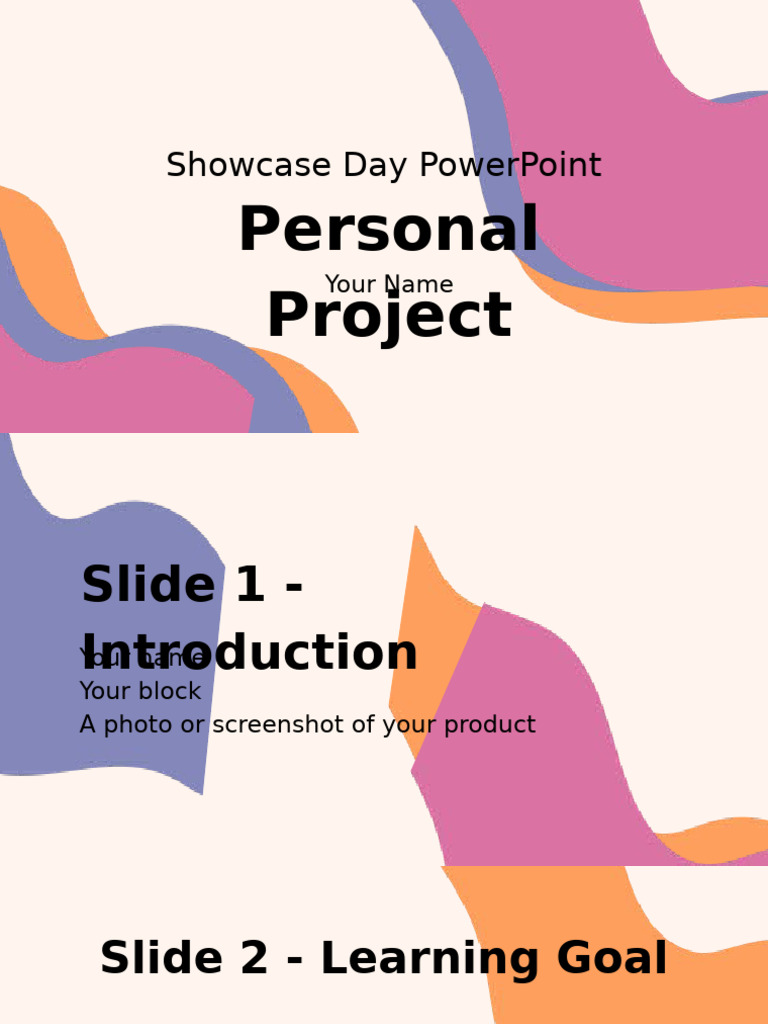 Personal Project Showcase PowerPoint Guide | PDF