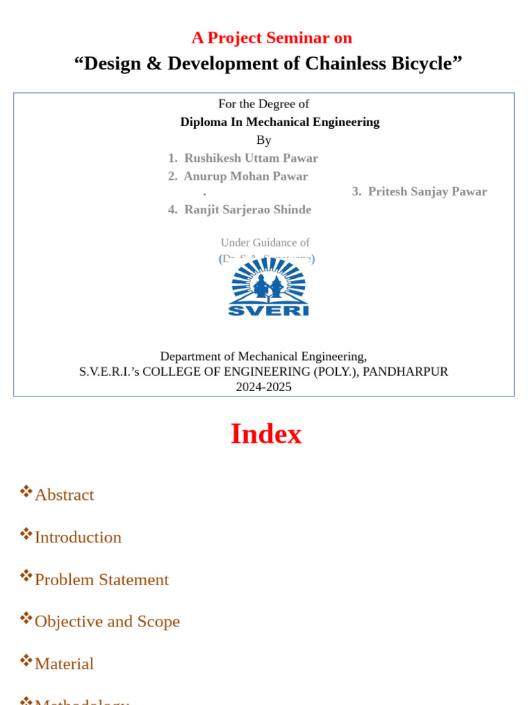 Chainless Bicycle | PDF | Gear | Manufactured Goods