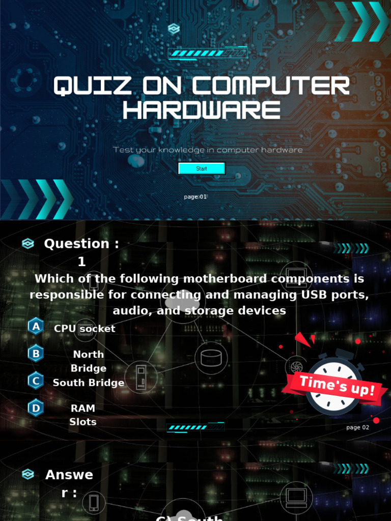 Computer Hardware Quiz Questions | PDF