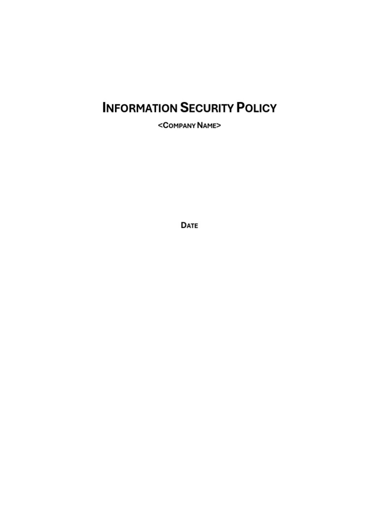 Information Security Policy Template | PDF | Information Security ...
