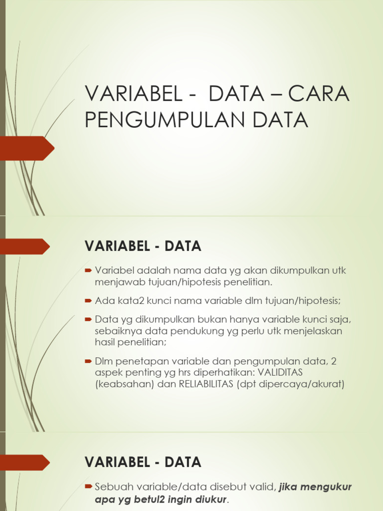 Variabel Data Pengukuran Data | PDF
