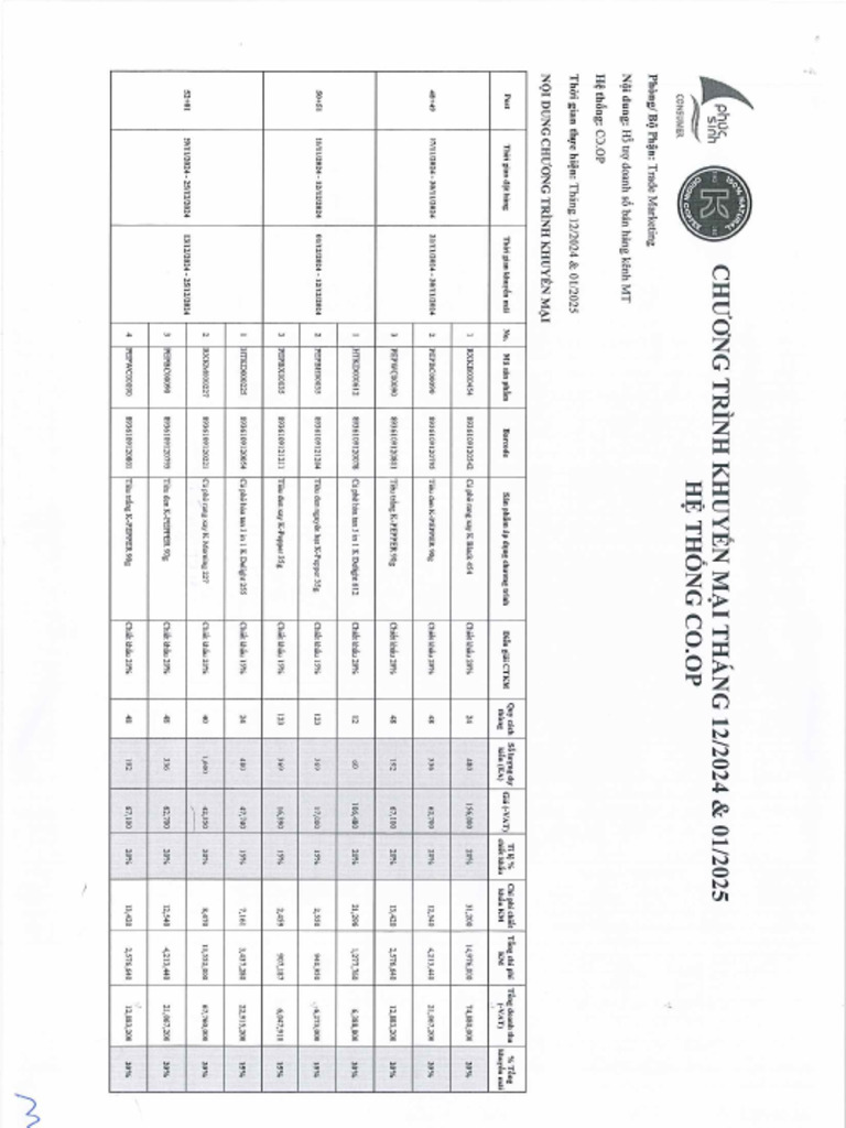 MT Promotion - Co - Op - T12.24 & 01.25 | PDF