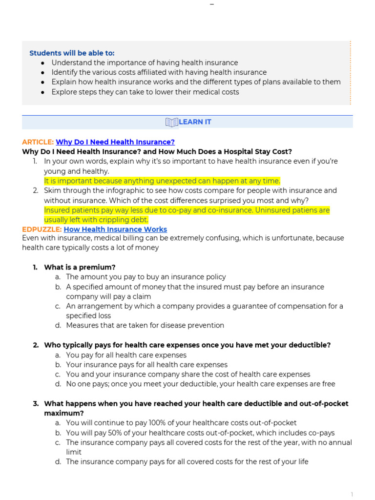 Understanding Health Insurance Costs | PDF | Insurance | Deductible