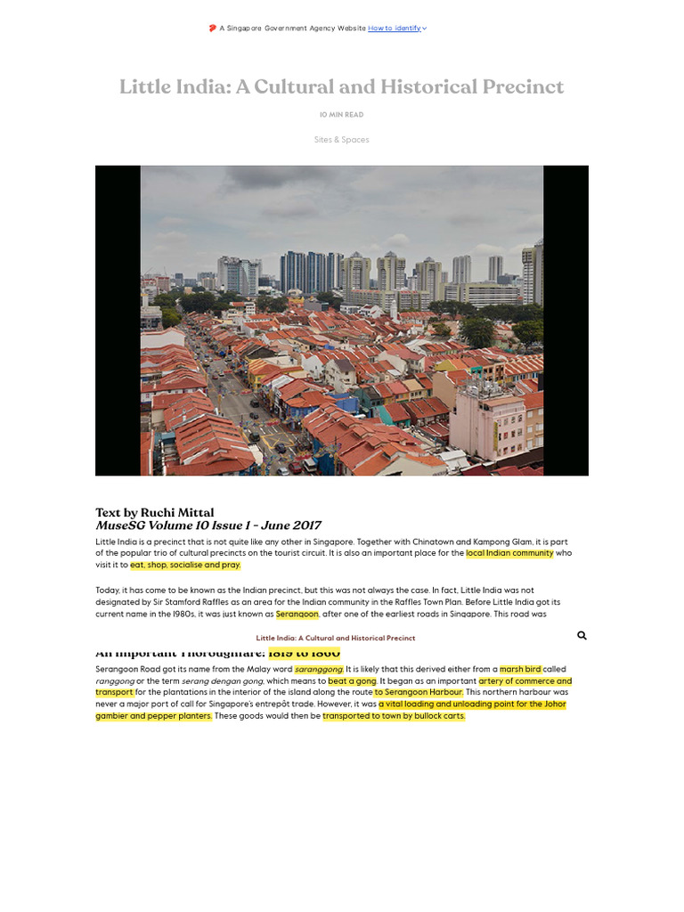 02.little India - A Cultural and Historical Precinct | PDF