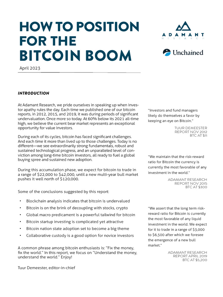 Bitcoin Boom: How To Position FOR THE | PDF | Cryptocurrency | Bitcoin