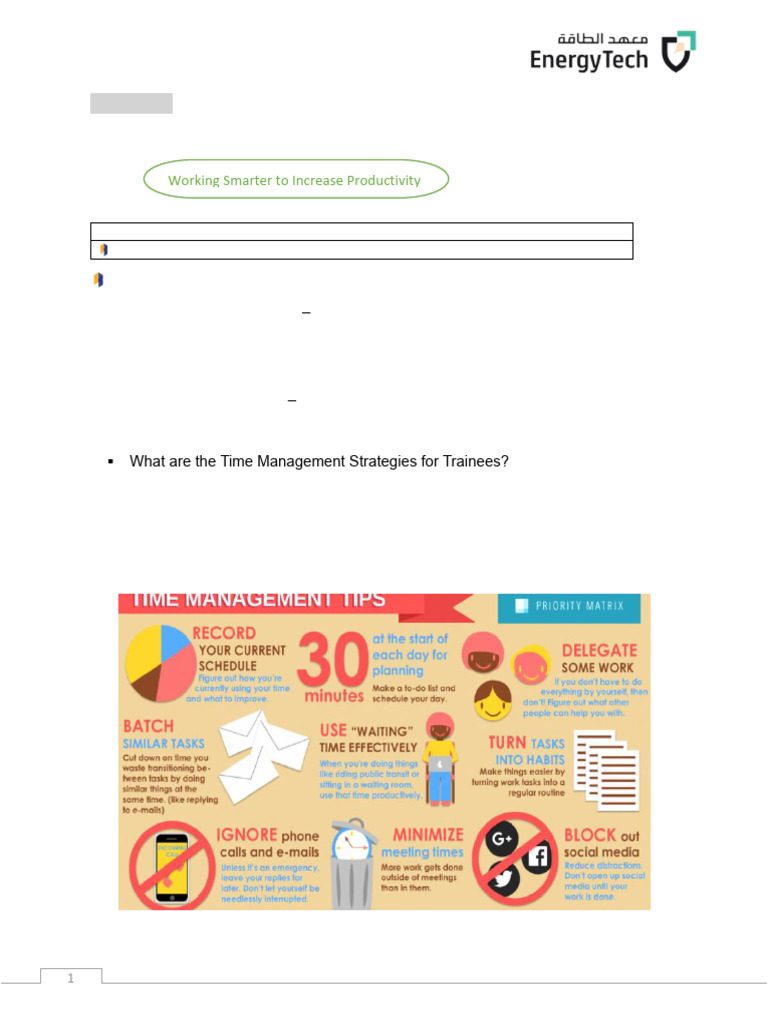 Module 4 Time Management v1.1 2 | PDF | Time Management | Professional Skills