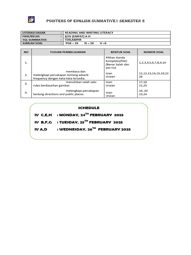 Pointers of English Summative 1 (Writing-Reading and Speaking) | PDF | Elements Of Music ...