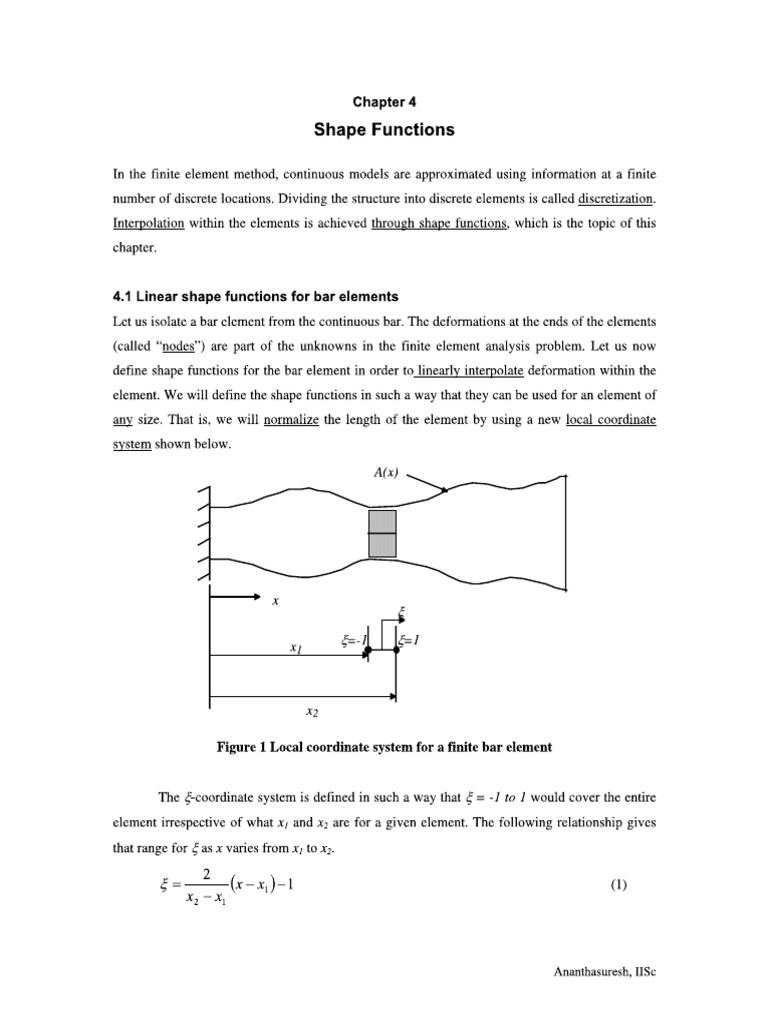 Shape Functions | PDF
