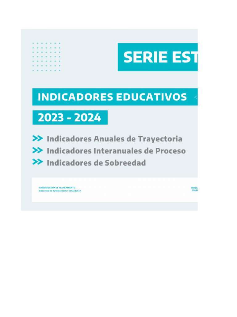 Indicadores Educativos 2023-2024 | PDF